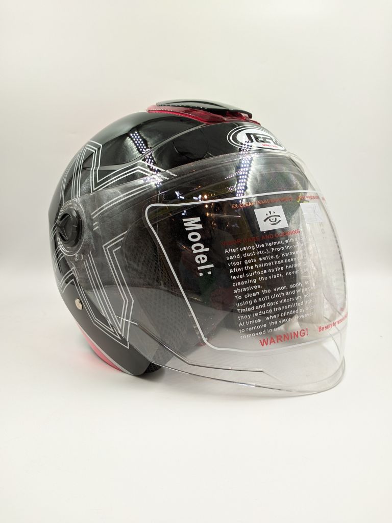 Neera X-Series Half face Glossy Black & Red