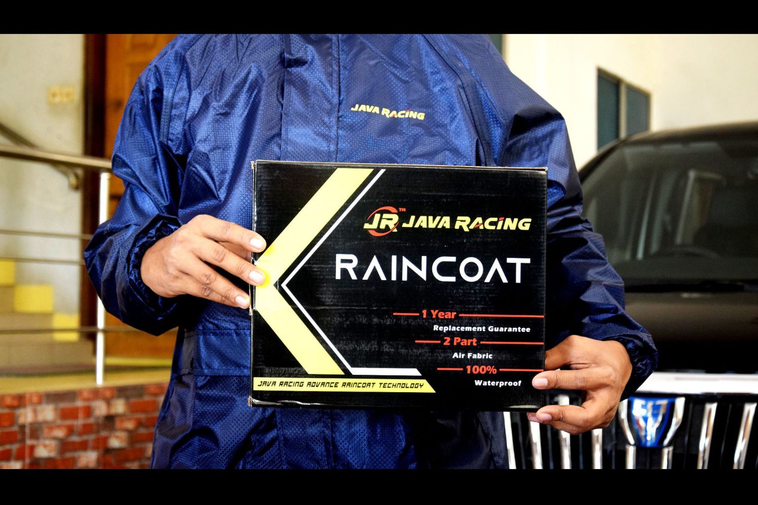 Java Racing 100% Waterproof Air Fabric 2 Part Raincoat
