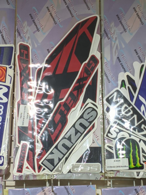 Suzuki Gixxer Sf V2 2020 Black/Red Full Sticker Set